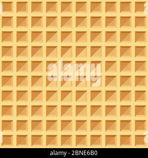 Waffle texture wafer pattern biscuit, background square crispy vector ...