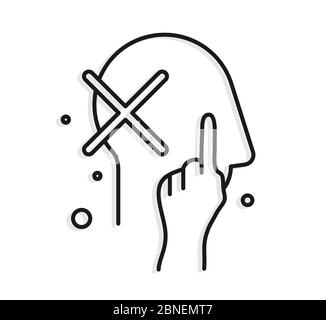 Avoid touching your face. Vector illustration, flat design Stock Vector ...