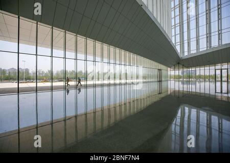 The inside view and inner decorations of Xi'an Silk Road International ...