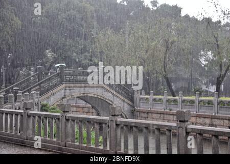 A moon bridge is a highly-rounded arched pedestrian bridge associated ...