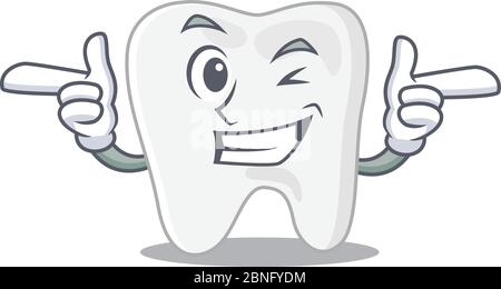 Funny Vector Winking Tooth Character with Toothpaste Stock Vector Image ...