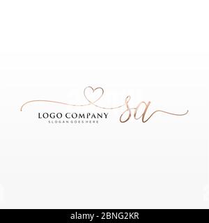 Initial SA modern monogram and elegant logo design, Professional ...