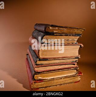 old antique books from scuffs and scratches Stock Photo - Alamy