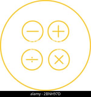 Beautiful Math Symbols Line Vector Icon Stock Vector Image & Art - Alamy