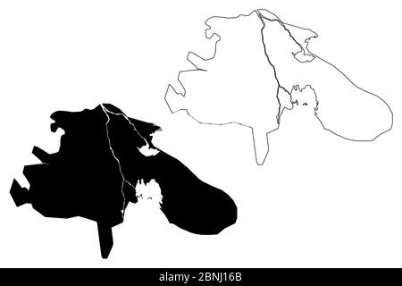 Rajkot district (Gujarat State, Republic of India) map vector ...