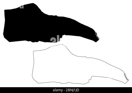 Patna City (Republic of India, Bihar State) map vector illustration ...