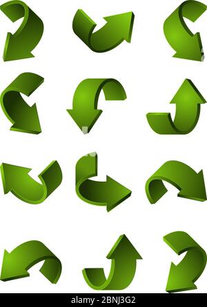 Different twist or swirl element set. Black twirling and rotating ...