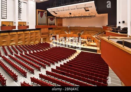 Phoenix concert hall stage. Fairfield Halls, Croydon, United Kingdom ...