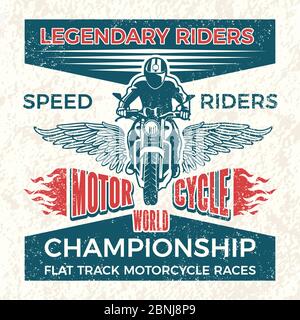 Motorbike motorcycle motor banner and poster background design. Vector ...