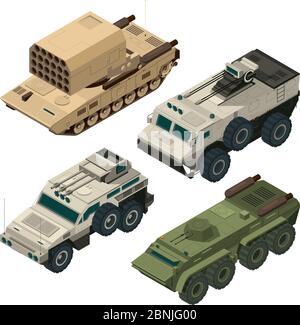 Isometric military heavy truck. Military army vehicle isolated military ...