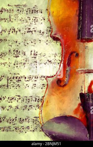 Digital music score Stock Photo - Alamy