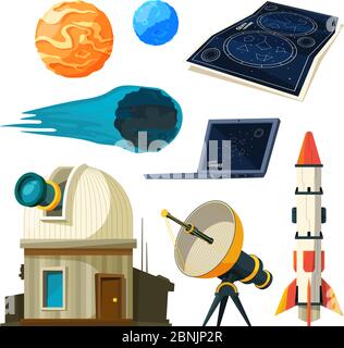 Astronomy vector symbols and pictures. Illustration of sky map ...