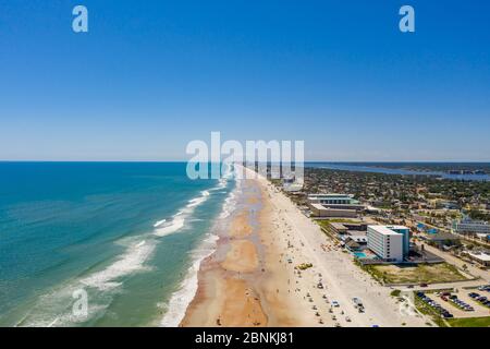 Aerial drone photo Daytona Beach post Hurricane Nicole Stock Photo - Alamy