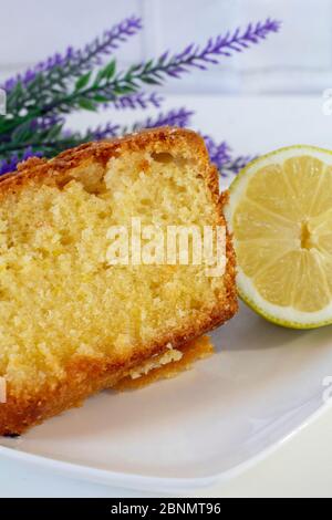Homemade Lemon Drizzle Cake Stock Photo - Alamy