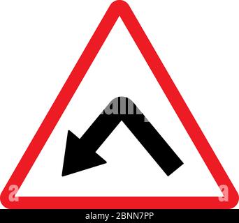 Sharp Right turn traffic sign. Flat design Stock Vector Image & Art - Alamy