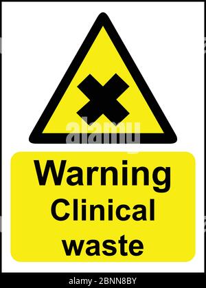 Medical waste bin. Contaminated waste sign. Biohazard trash garbage bin ...