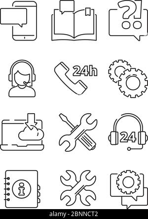 Question call center vector icon isolated on a white background ...