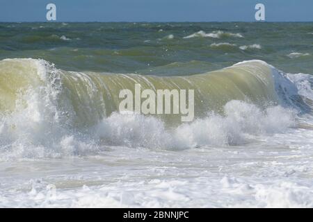 Breaking Wave, Vorupor, Nationalpark Thy, Thisted, North Sea, North ...