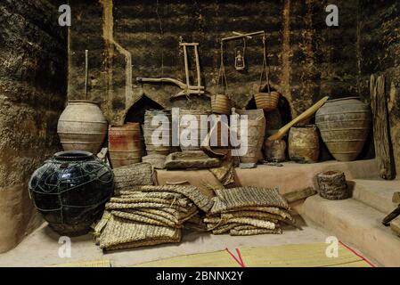 Museum, mud house, interior, inhabited Stock Photo - Alamy