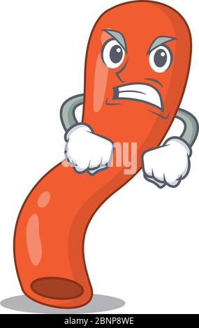 A cartoon picture of intestine showing an angry face Stock Vector Image ...