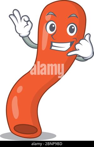 Cartoon design of appendix showing funny face with wink eye Stock ...