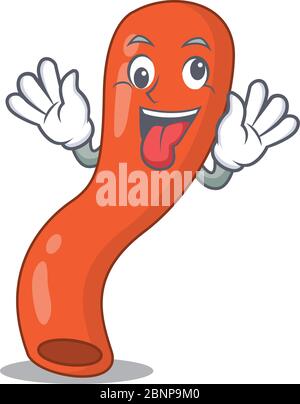 Funny appendix cartoon design with tongue out face Stock Vector Image ...