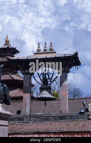 The Taleju bell located in Durbar Square in Bhaktapur, Khatmandu Valley ...