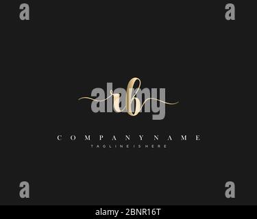 R B RB Initial letter handwriting and signature logo. A concept ...