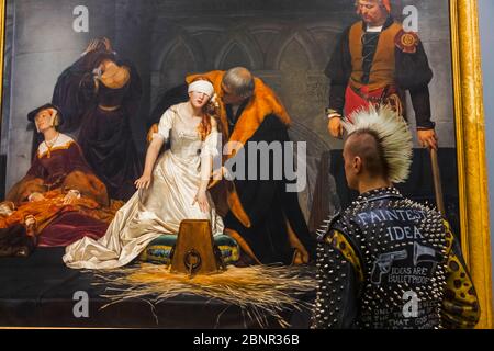 Painting titled "The Execution of Lady Jane Grey" by Paul Delaroche date 1833 Stock Photo - Alamy