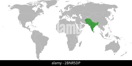 South Asian Association for Regional Cooperation (SAARC) vector map 2 ...