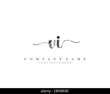 Initial Letter VI Logo - Handwritten Signature Logo - Simple Signature ...