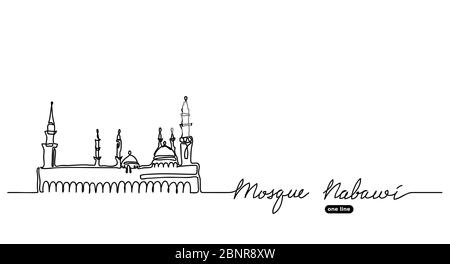 Continuous line drawing illustration of the Prophet Moses with staff ...