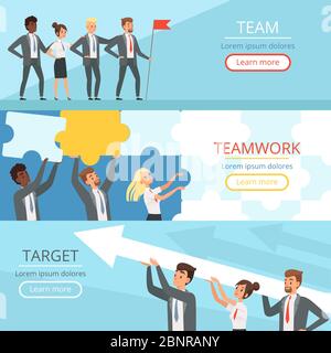 Teamwork Collaboration Banner Stock Vector Image & Art - Alamy