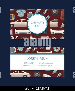 spare parts, business card design template, Visiting for your company ...