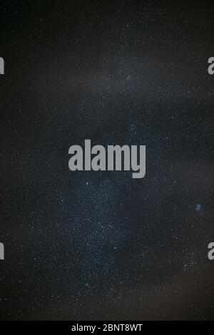 Milky Way Galaxy Glowing Through The Light Cloudiness Overcast. Real ...