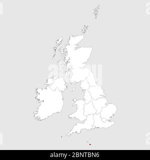 Map of Europe with highlighted England map, gray map of England with ...