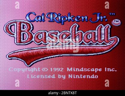 Cal Ripken Jr. Baseball - SNES Super Nintendo - Editorial use only ...