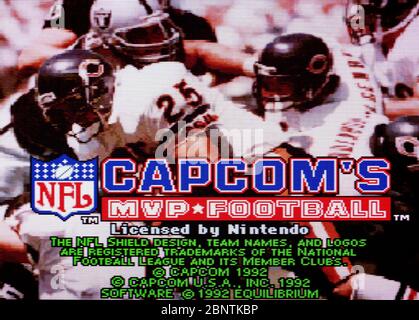 NFL Football - SNES Super Nintendo - Editorial use only Stock Photo - Alamy