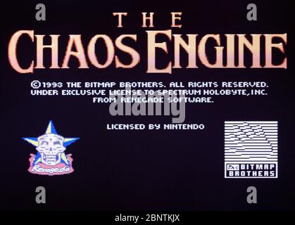 The Chaos Engine - SNES Super Nintendo - Editorial use only Stock Photo ...