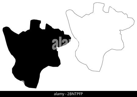Ranchi City (Republic of India, Jharkhand State) map vector ...