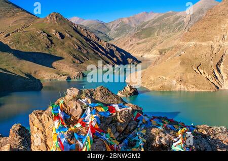 Simi La lake holy place, Simi-la pass, Shigatse Prefecture on the ...