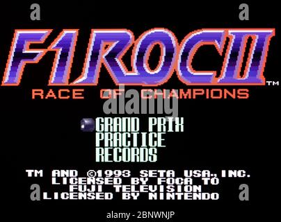 F1 ROC II Race of Champions 2- SNES Super Nintendo - Editorial use only ...