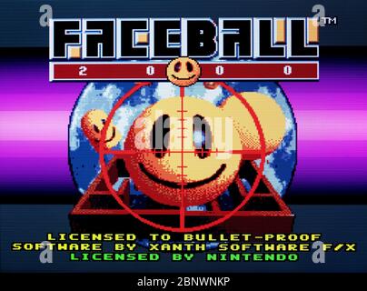 Faceball 2000 - SNES Super Nintendo - Editorial use only Stock Photo ...