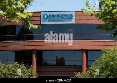 A logo sign outside of the headquarters of Amerigroup in Virginia Beach ...