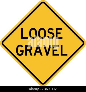 Loose gravel sign isolated on transparent background illustration Stock ...