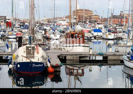 Hartlepool Marina England yachts and Boats Stock Photo - Alamy