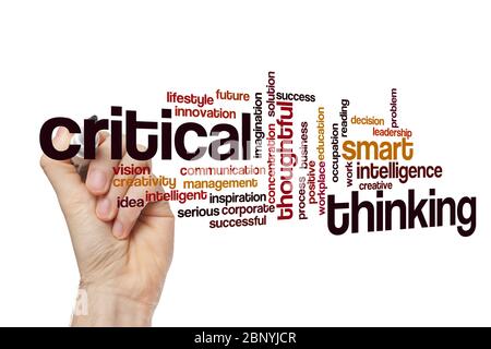 Critical thinking word cloud concept on white background Stock Photo ...