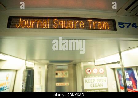 Hoboken Journal Square Path Train Stock Photo - Alamy