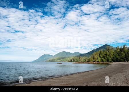 Gregory Beach, Rennell Sound, Haida Gwaii, British Columbia Stock Photo ...