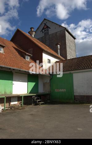 March-31-2020. Kalletal, North Rhine Westphalia, Germany. Former farm ...